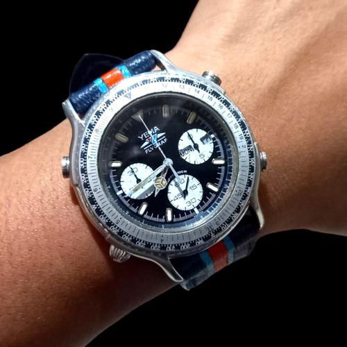 Jual YEMA REVERSE PANDA RARE 7a38 citizen omega seiko hamilton mido ...