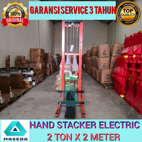 Jual Hand Stacker Electric / Hand Lift Elektrik 2 Ton 2 Meter Forklift ...