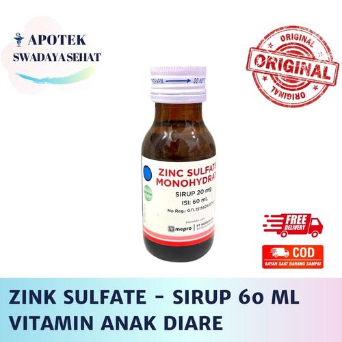 Jual ZINK SULFATE SYRUP VITAMIN ZINK ANAK DIARE ZINC Mepro - Kab. Bandung - BioLife.id | Tokopedia