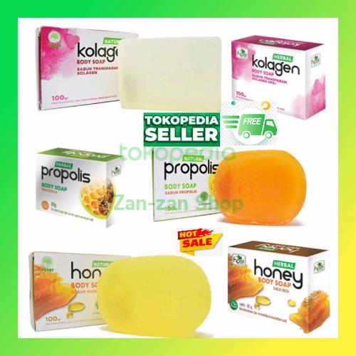 Jual Sabun Bening Herbal Hni/ Sabun Transparan Kolagen Honey Propolis ...