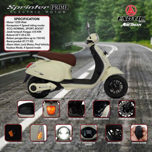 Jual VESPA MOTOR LISTRIK SPRINTER PRIME NEW COLOUR - Kab. Tangerang ...
