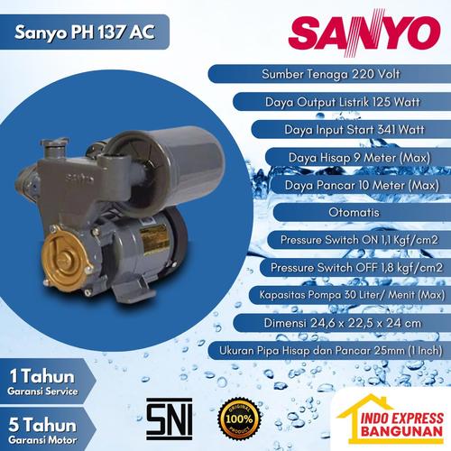 Jual Pompa Sanyo PH137AC Otomatis Pompa Sumur Dangkal - Kab. Tangerang - INDO EXPRESS BANGUNAN ...