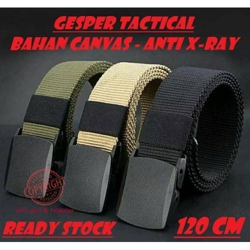 Jual Gesper Army Pria Canvas Tactical Ikat Pinggang Polos - Hitam Polos ...