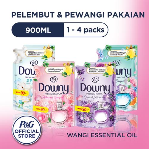 Jual Downy Pelembut Pakaian Wangi Essential Oil 900 ml Isi 1-4 Packs ...