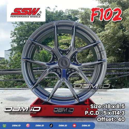 Promo Velg SSW F102 ORIGINAL R18x8.5 5X114.3 40 Hyper Black Ori Flow ...