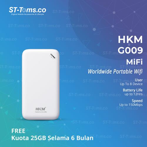 Promo HKM G009 Modem GlocalMe Mifi Worldwide Portable Free Kuota Unlock - Putih Cicil 0% 3x ...