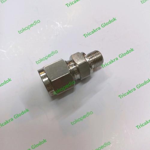 Jual male connector ss316 1/8od x 1/4/male connector 1/8 od x 1/4 npt ss316 - Jakarta Barat ...