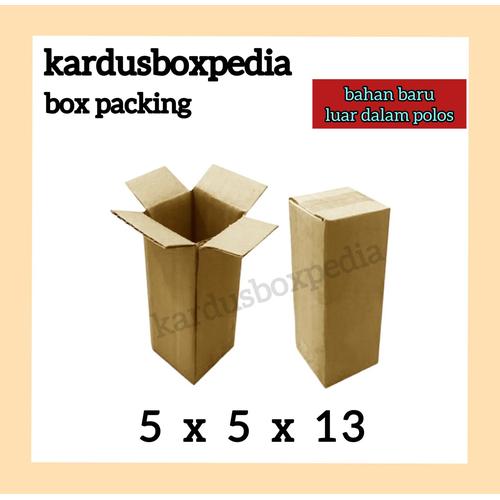 Jual corrugated box BARU 5x5x13 kotak/kardus/karton packing packaging ...