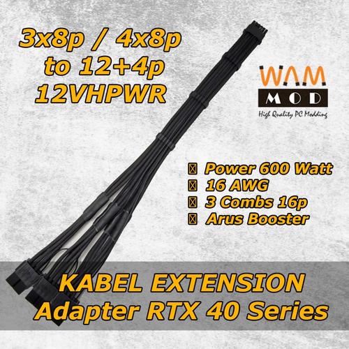 Promo Kabel Adapter Converter RTX 4070 TI - Female 2x8p to Male 12VHPWR ...