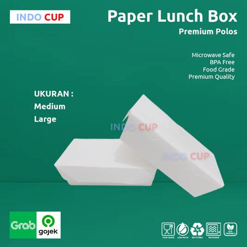 Jual Paper Lunch Box | kotak makan | bahan ivori putih | sudah di ...