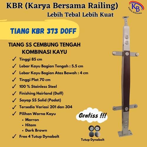Jual Tiang railing tangga kaca Doff / Tiang dobel plat ss 304cembung ...