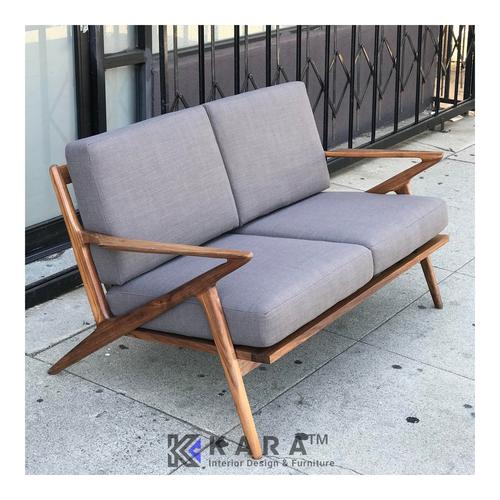 Jual Sofa Z Style Minimalis Kayu Jati / Sofa Teras / Teak Sofa - 2 Seater, Unfinished - Kab ...