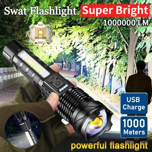 Promo Senter Swat Led Super Terang / Senter COB Charge Outdoor ...