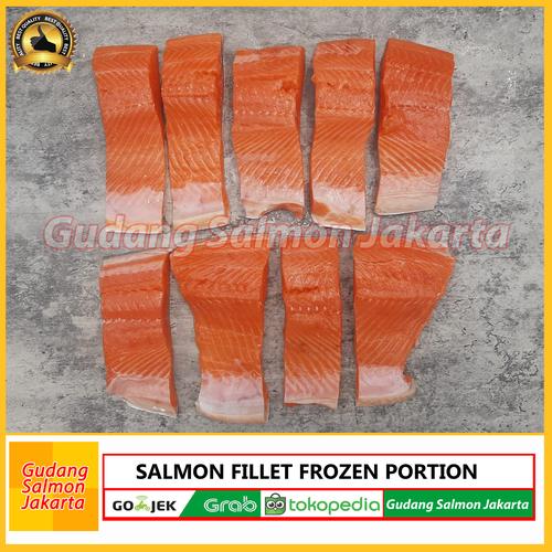 Jual Ikan Salmon Fillet Portion Frozen 1kg Cut 250gr/Salmon Fillet ...