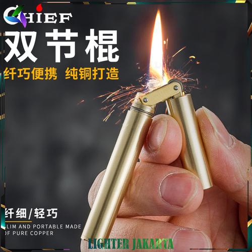 Jual Korek Api Minyak Retro Slim Stick Nunchaku Chief Lighter 3980 ...