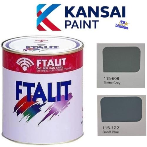 Jual Ftalit Banff Blue 122 Ftalit Traffic Grey 608 Cat Kayu Besi Abuabu ...