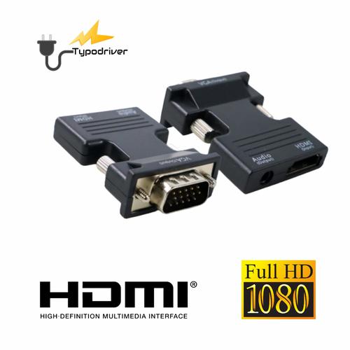Jual Adapter Konverter HDMI Female Input To VGA Male Audio Output ...