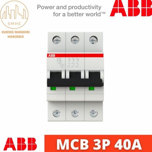 Jual MCB 3P 40A 3 Phase 40 Ampere 3 Pas 40 Amper 6kA ABB Original SNI - Jakarta Selatan - Kulba ...