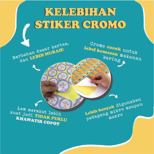 Jual Print CETAK STIKER CHROMO A3+ MURAH ( Sudah print dan Kiss Cut ...