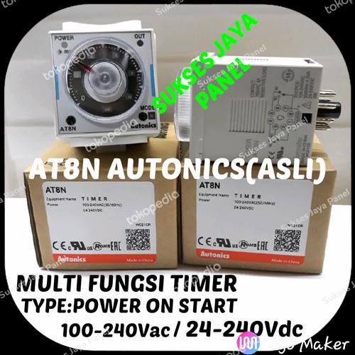 Jual timer at8n autonics (asli)100-240Vac/24-240Vdc power on start ...