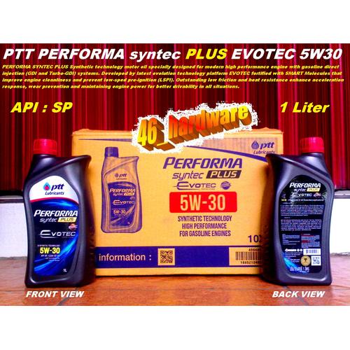 Jual PTT PERFORMA SYNTEC PLUS EVOTEC 5W-30 5W30 SP OLI MESIN BENSIN 1L - Jakarta Barat - 46 ...