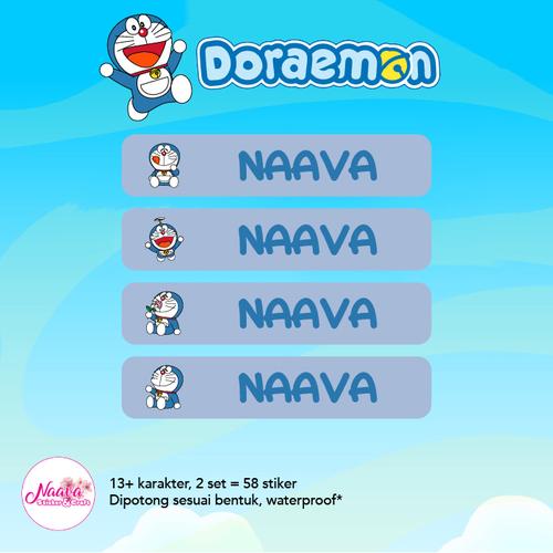 Jual STIKER LABEL PENSIL NAMA ANAK - DORAEMON- Kertas Stiker Glossy ...