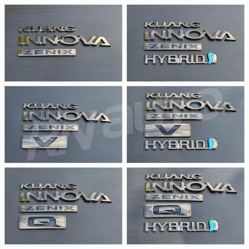 Jual Emblem Logo Black Chrome Tulisan Kijang Innova Zenix G/V/Q/Hybrid ...