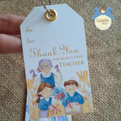Jual Hang Tag THANK YOU TEACHER/ Gift Tag Kartu Ucapan Terima Kasih ...