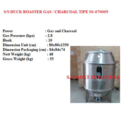 Jual STAINLESS STEEL DUCK ROASTER GAS / CHARCOAL - SERAFIM - SS-070005 ...