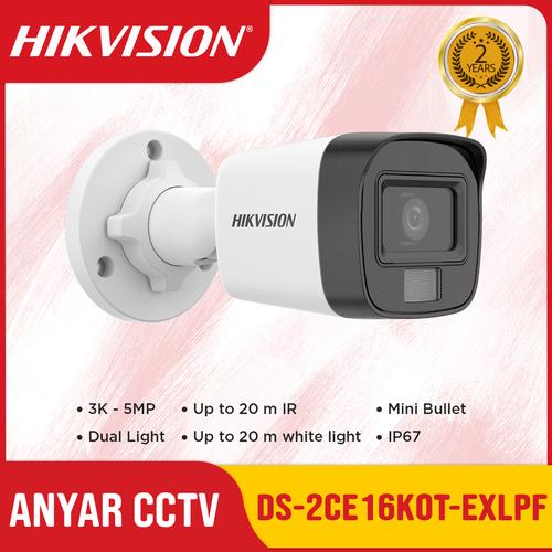 Jual HIKVISION DS-2CE16K0T-EXLPF TURBO HD 5MP Dual Light Fixed Bullet Cam - Kota Bandung - ANYAR ...