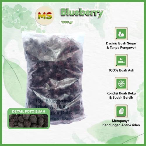 Jual Buah Blueberry Beku Frozen Fruit Kemasan 1Kg Manis Asli Tanpa ...