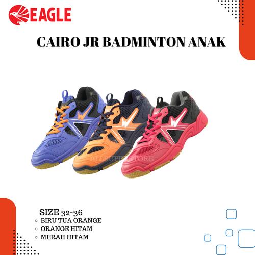 Promo CAIRO JR BADMINTON ANAK EAGLE ORIGINALUPPER MATERIAL PU SYHNTHETIC - BIRU TUA, 32 ...