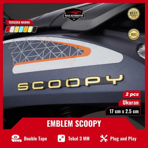 Promo EMBLEM SCOOPY TIMBUL STICKER LOGO SCOPY 3D HONDA SCOOPI 1 SET ...