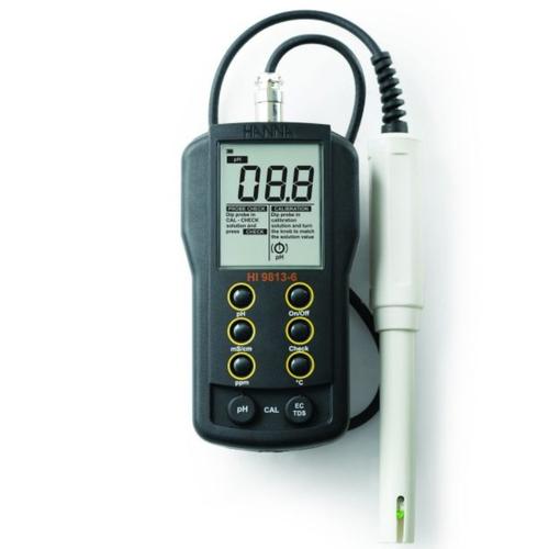 Jual Hanna HI 9813-61 Portable pH/EC/TDS/Temperature Meter with CAL Check - Jakarta Pusat ...
