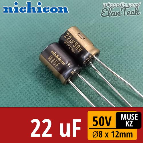 Jual Elco 22uF 50V Nichicon KZ Kapasitor Audio 22 uF Capacitor ElanTech ...