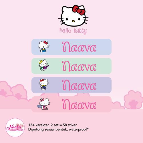 Jual STIKER LABEL PENSIL NAMA ANAK - HELLO KITTY - Kertas Stiker Glossy ...