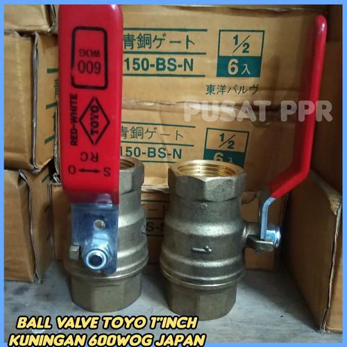 Jual Ball Valve Toyo 1"inch 600wog Kuningan Original japan - Jakarta ...