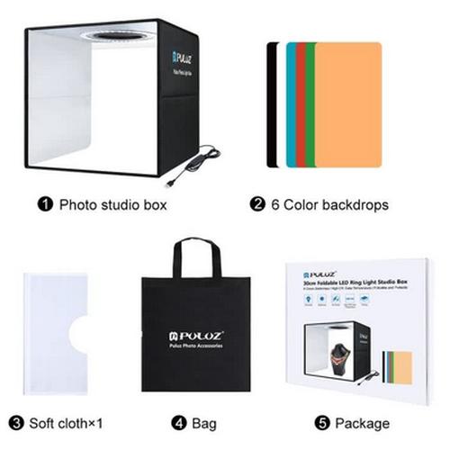 Jual Photo Foto Light Box 30cm 112 LED Photobox FotoBox PULUZ Mini ...