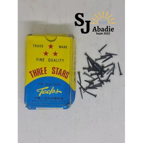 Jual THREE STARS Paku Sepatu Hitam 3/4 Inch Berat 2 Ons | SJ ABADIE ...