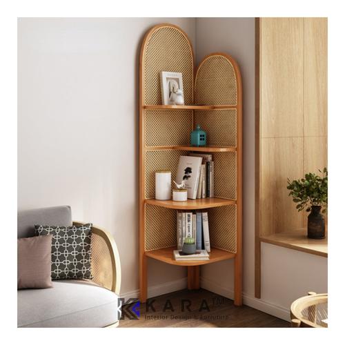 Jual Rak Pajangan Sudut Anyaman Rotan / Rak Buku / Standing Rack - Kab ...