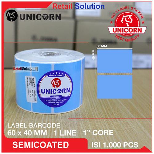 Jual Stiker Label Barcode Semicoat Baby Blue - 60x40 mm 60x40mm 60 x 40 ...