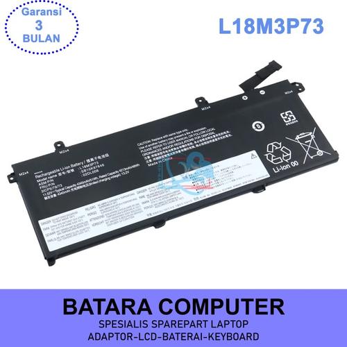Jual Baterai Battery Lenovo ThinkPad P14S P43S T14 T490 L18M3P73 - Kab ...