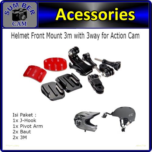 Jual Helmet Front Mount 3m with 3way for Action Cam - Jakarta Pusat ...