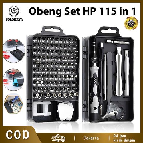 Jual Obeng hp full Set lengkap original 115 in 1 mini toolkit set - Biru - Kab. Tangerang ...