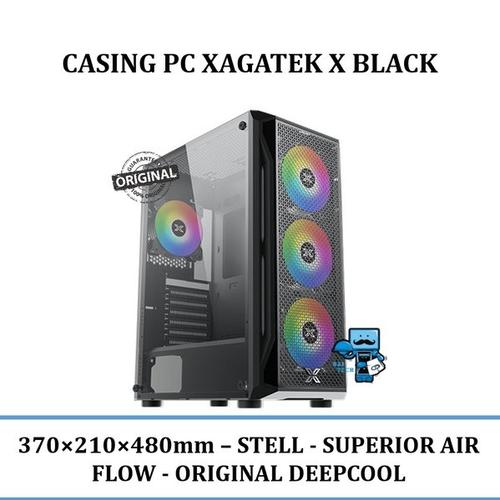 Promo Casing PC Gaming Xagatek X Black RGB ATX Gaming Case - Original ...