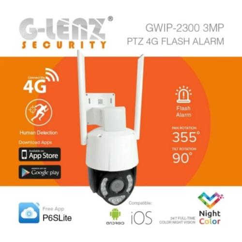 Jual GLENZ CCTV SIM CARD 4G (3 MP) PTZ CAMERA GWIP 2300 P6SLITE - IP ...