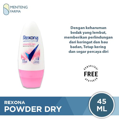 Jual Rexona Anti-Perspirant Deodorant Roll On Powder Dry 45 ML ...
