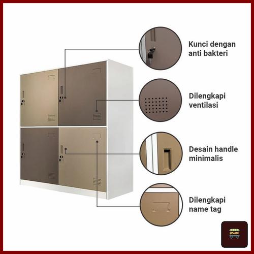 Jual KRISBOW Lemari Loker Besi 4 Pintu SL-A4 - Coklat - Kota Tangerang ...