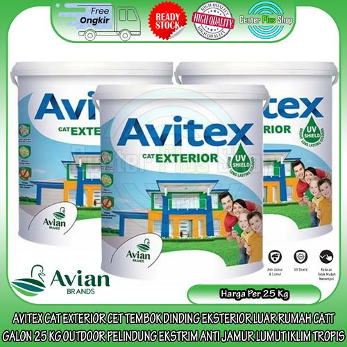 Jual AVITEX CAT EXTERIOR CET TEMBOK DINDING EKSTERIOR LUAR RUMAH GALON ...