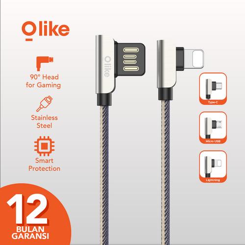 Promo OLIKE KABEL CHARGER ELBOW L GAMING MICRO USB TYPE C IPHONE DM-C4 ...